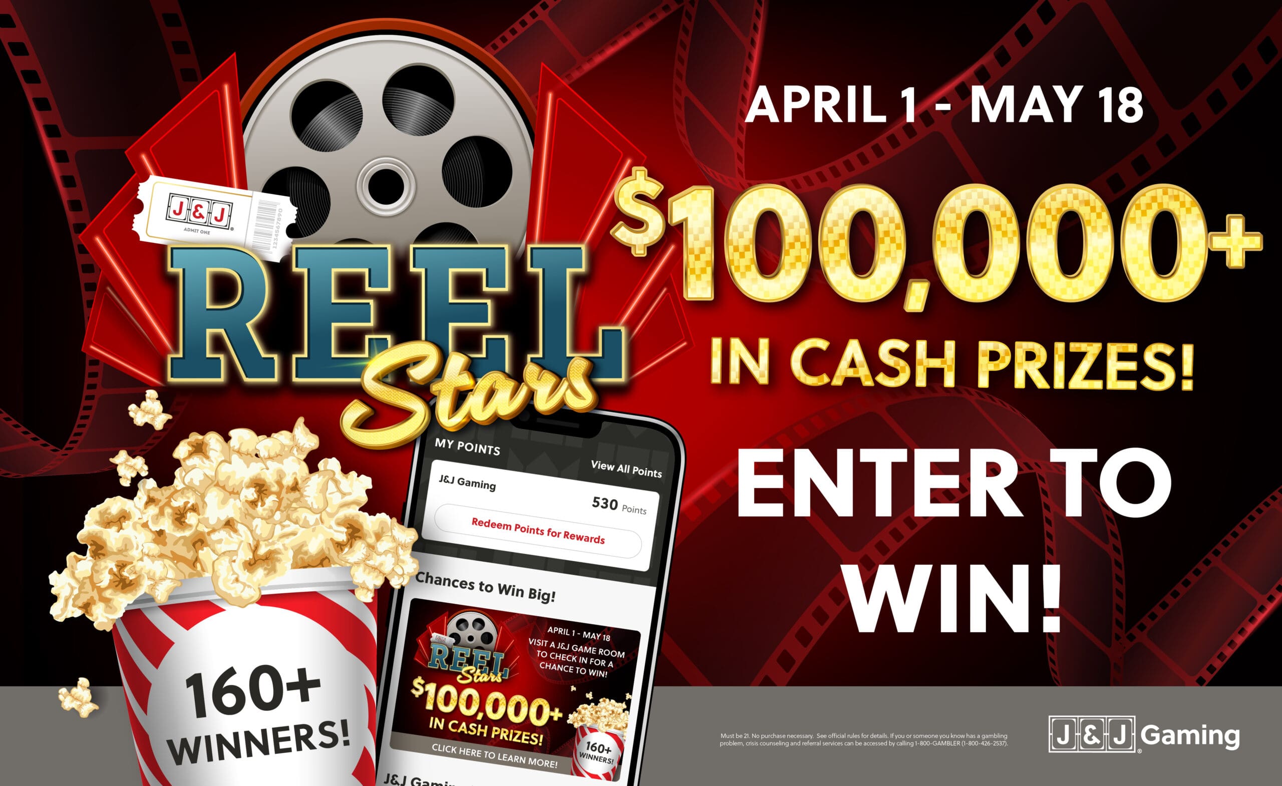 J&J's Reel Stars Sweepstakes awards $100,000+ | J&J Gaming